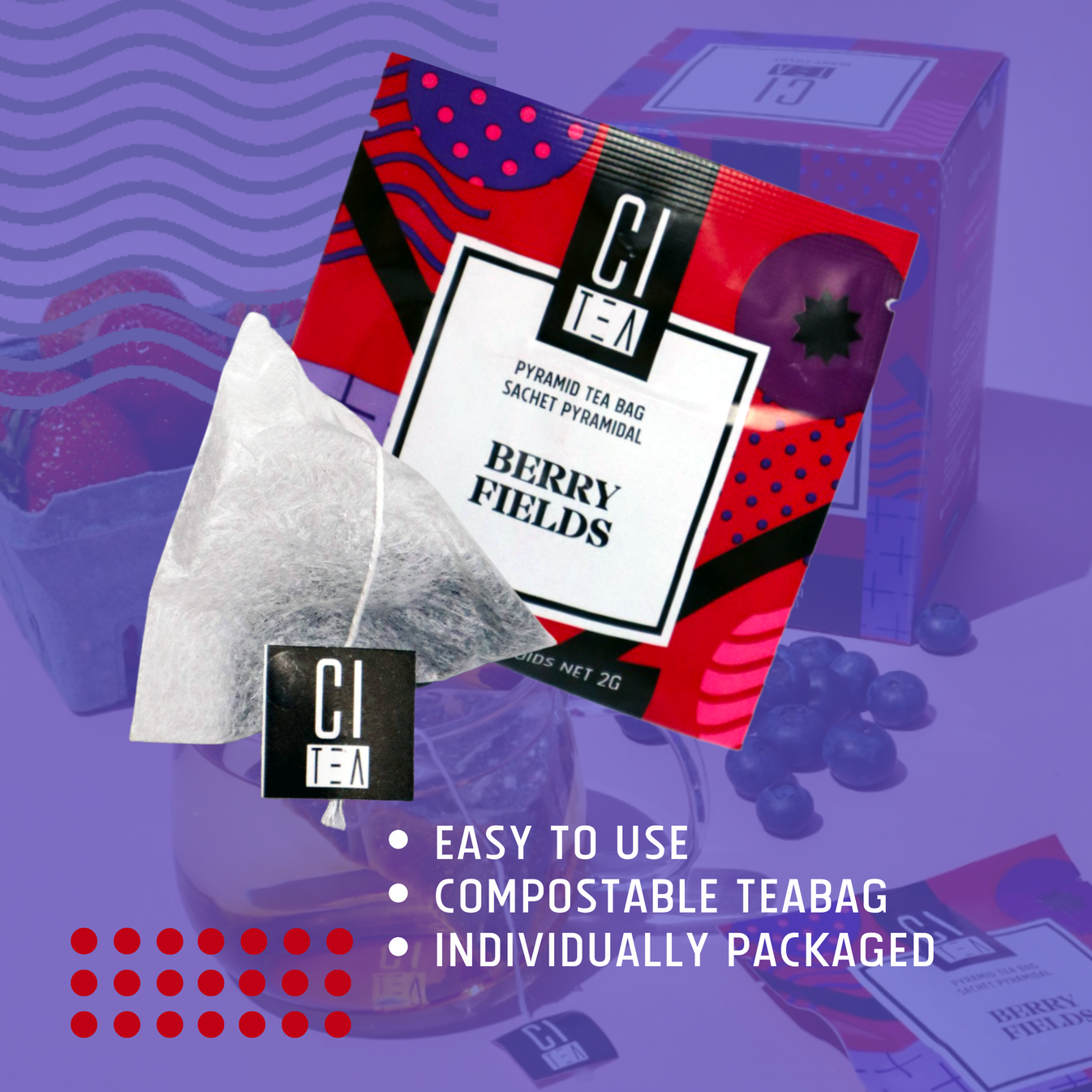 Berry Fields Tea | Black Tea with Berries and Rose | Citea