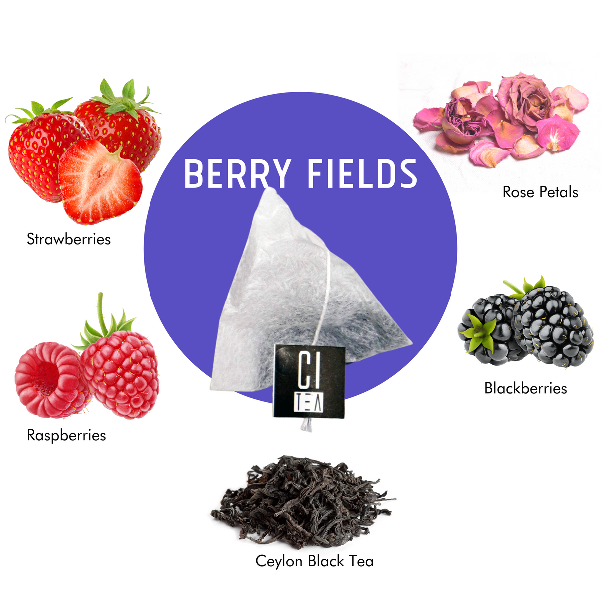 Berry Fields Tea | Black Tea with Berries and Rose | Citea